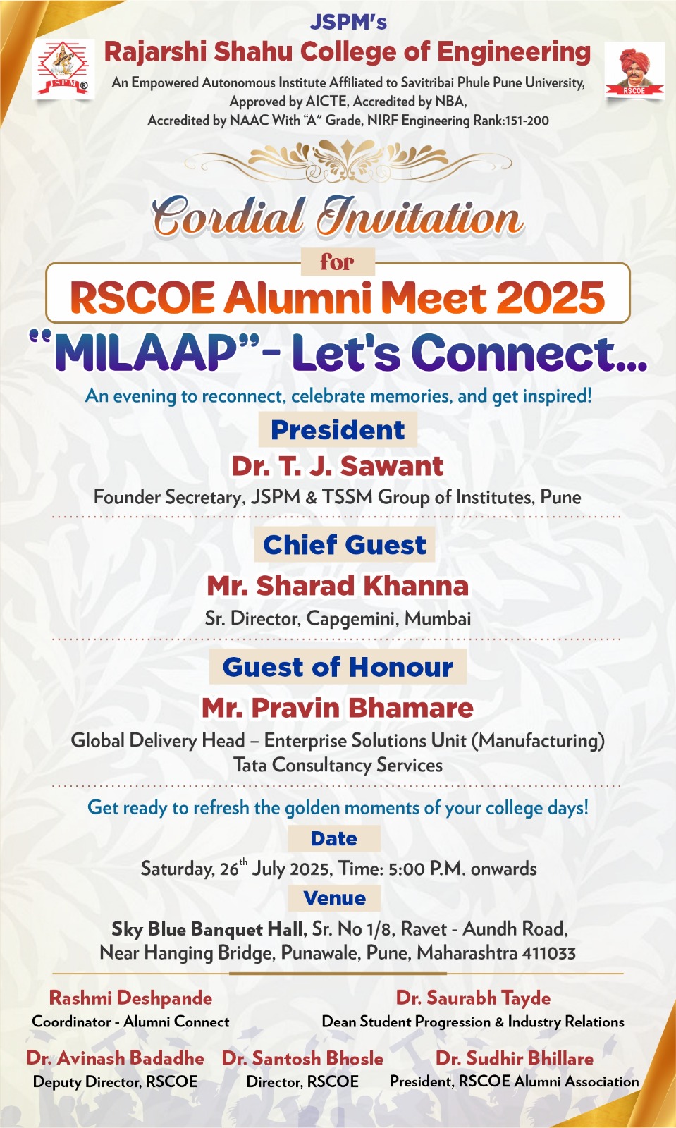 Home Page - JSPM's Rajarshi Shahu College of Engineering, Tathawade, Pune