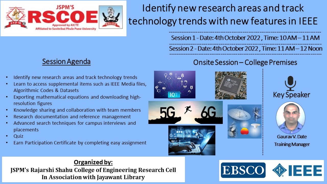 Library - JSPM's Rajarshi Shahu College of Engineering, Tathawade, Pune