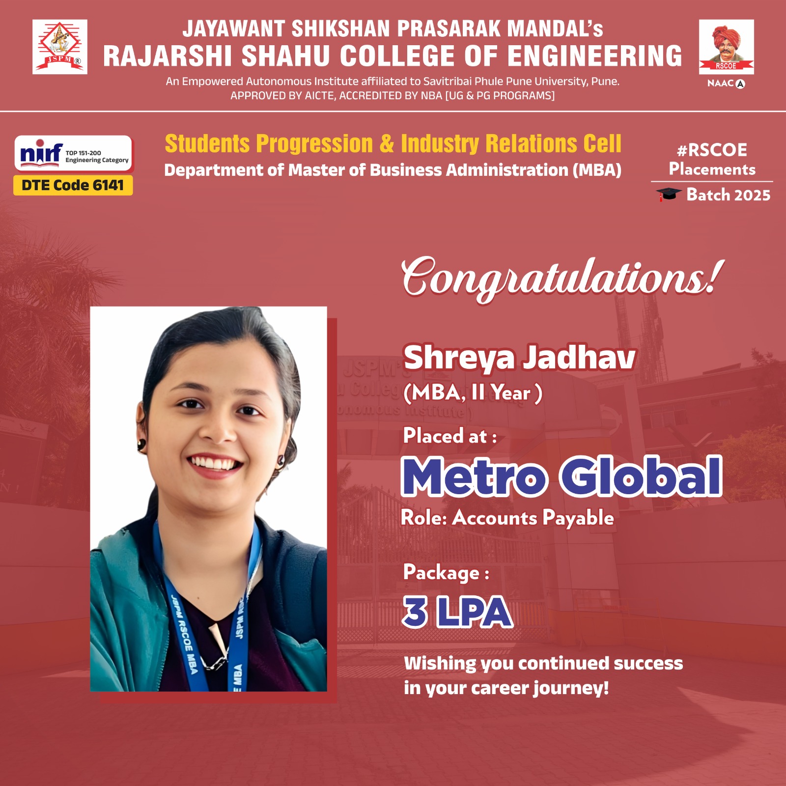 Master of Business Administration - JSPM's Rajarshi Shahu College of ...
